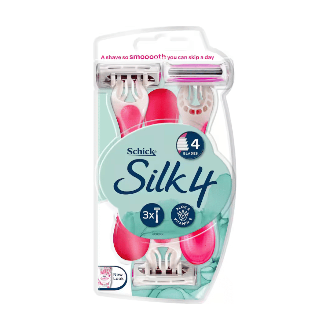 Schick Silk 4 Razors 3 Pack