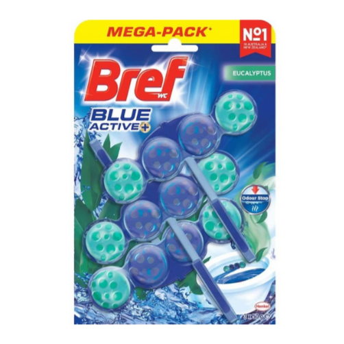 Bref Blue Active Toilet Cleaner Block Eucalyptus - 3 pack - Buy Online ...