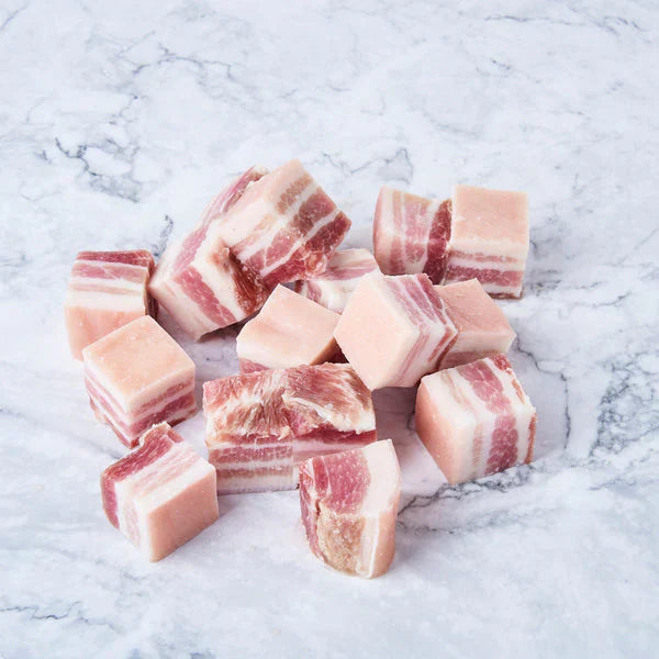 DICED PORK BELLY BONELESS RIND ON - Buy Online | Farm Fresh Direct