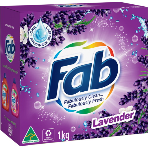 Fab Lavender, Washing Powder Laundry Detergent 1kg - Buy Online | Farm ...