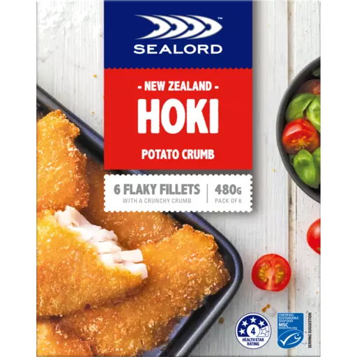 Sealord Hoki Portions Potato Crumb 480g - Buy Online | Farm Fresh Direct