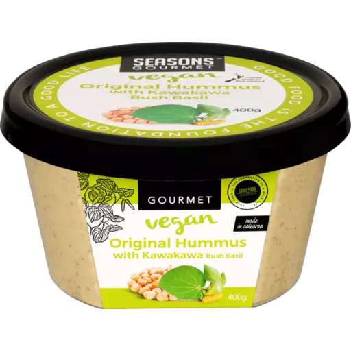 Seasons Gourmet Vegan Original Hummus With Kawakawa Bush Basil 400g ...