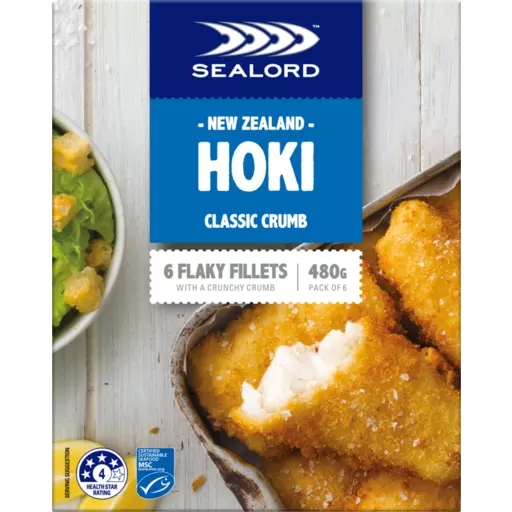 Sealord Hoki Portions Classic Crumb 480g - Buy Online | Farm Fresh Direct