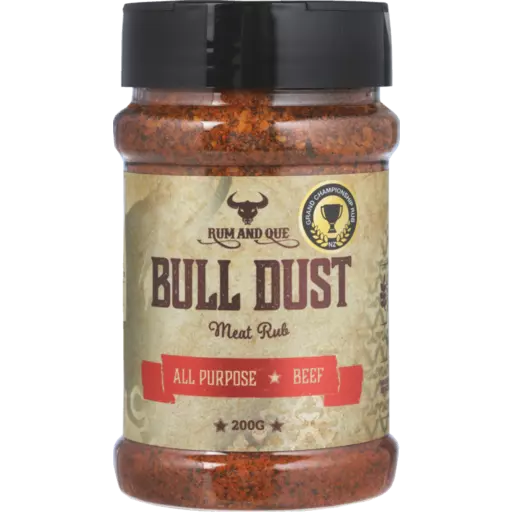 Rum And Que Meat Rub Bull Dust 200g - Buy Online | Farm Fresh Direct