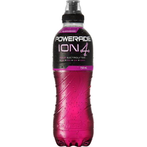 Powerade Ion4 Blackcurrant Sports Drink Sipper Cap 750mL