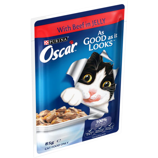 Oscar Adult As Good As It Looks™ With Beef In Jelly Wet Cat Food 12 x