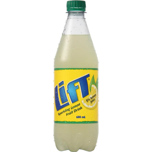 Lift Lemon Soft Drink Bottle 600mL