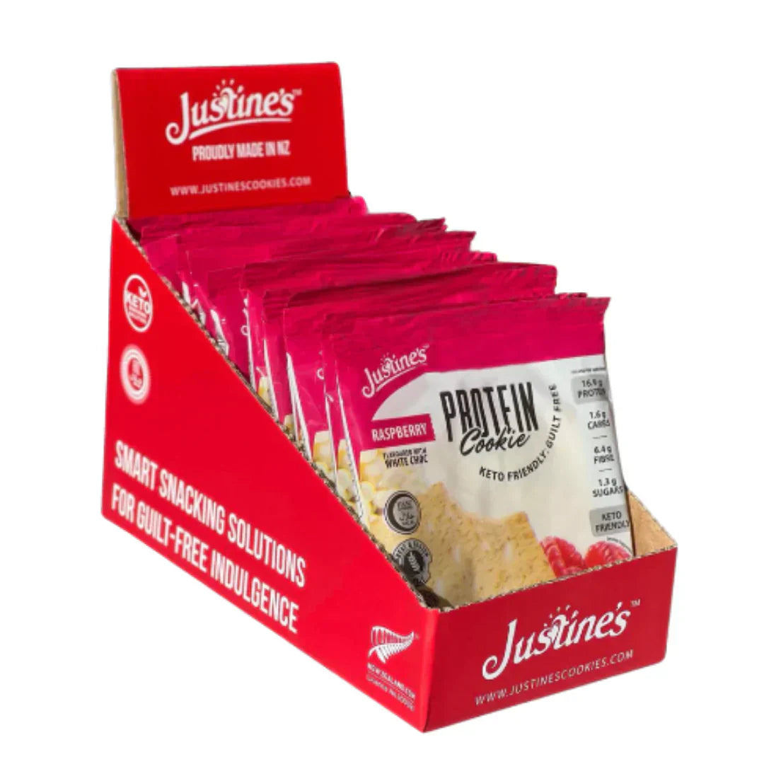 Raspberry White Choc Protein Cookie 60g x 12 Cookies To A Box - Buy ...