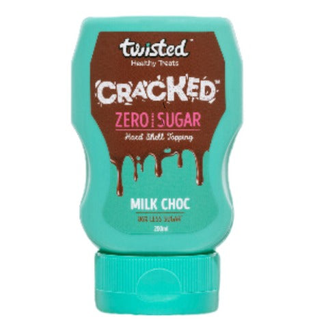 Cracked Zero Sugar Hard Shell Topping Milk Choc 200ml- store topping ...